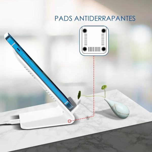 Cargador Carga Rápida Inalámbrico Base De Celular Iq Gar157 – TecnoHogarJS