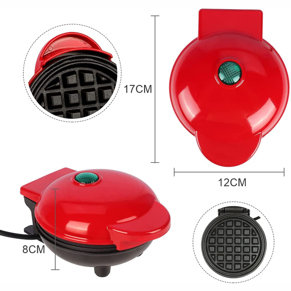 Mini Waflera Eléctrica Antiadherente Waffles Clásico 350w – TecnoHogarJS