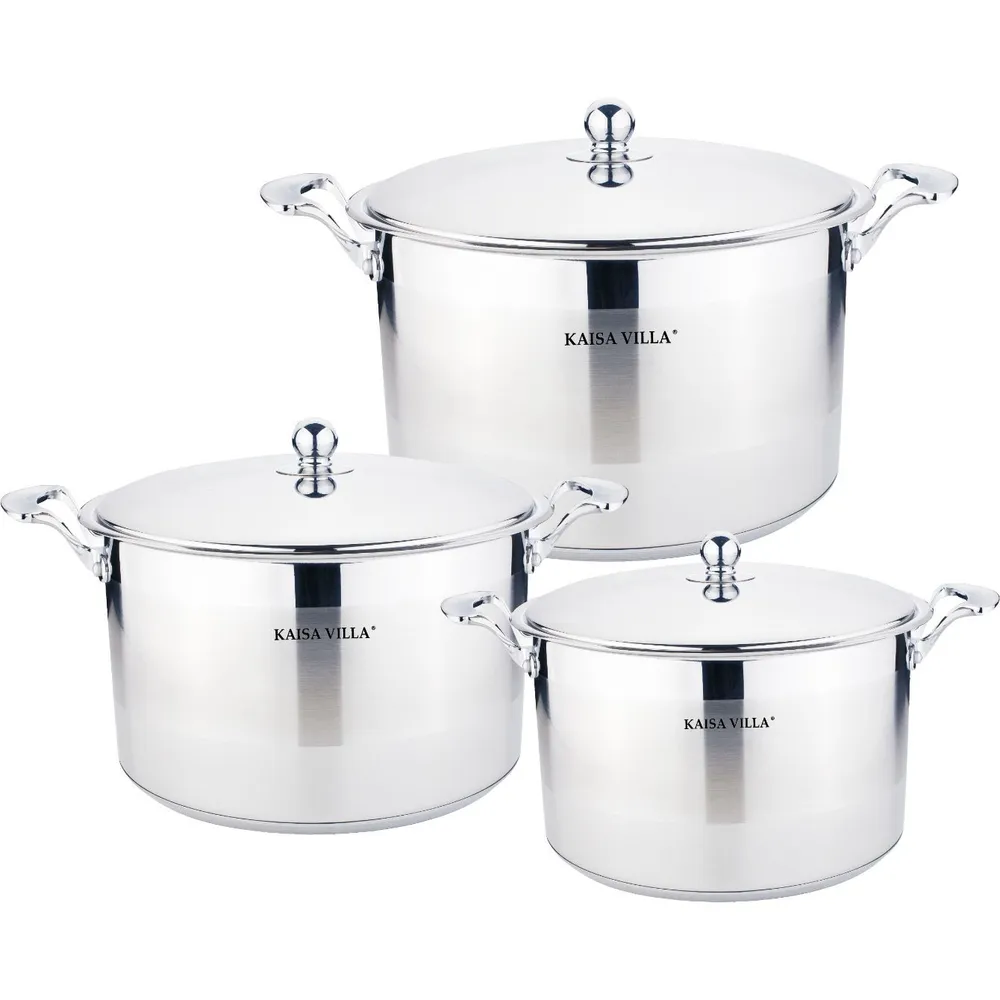 Juego De Ollas Bateria De Cocina Kaisa Villa 6 Pcs Grandes – TecnoHogarJS